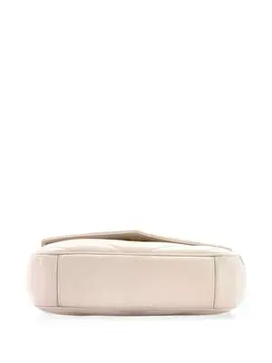 Saint Laurent Loulou Nm Shoulder Bag Matelasse Chevron Leather Small Crossbody Bag - White