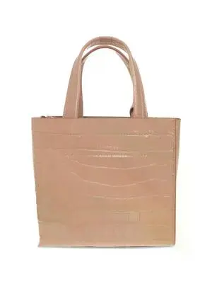 Furla Divide Croc-effect Leather Mini Bag - Neutrals