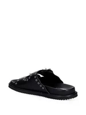 BLAUER. Eyelet-embellished Buckle-fastening Sandals