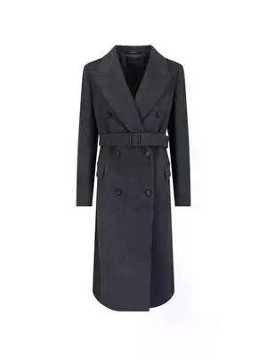 Tagliatore Jole Belted Double-breasted Coat