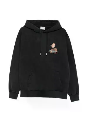 Drole De Monsieur Glass Lion Drawstring Hoodie - Black
