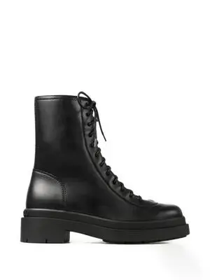 JIMMY CHOO Sima Flat Smooth-leather Ankle Boots