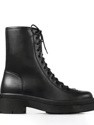 JIMMY CHOO Sima Flat Smooth-leather Ankle Boots