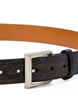 Magnanni Cocoarcade Crocodile-embossed Leather Belt