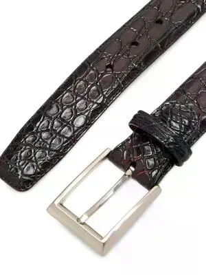 Magnanni Cocoarcade Crocodile-embossed Leather Belt