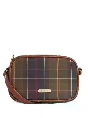 Barbour Tartan-pattern Leather-trim Shoulder Bag