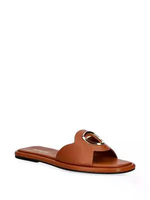 BLAUER. Moody01 Logo-plaque Leather Sandals
