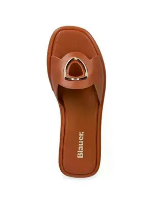 BLAUER. Moody01 Logo-plaque Leather Sandals