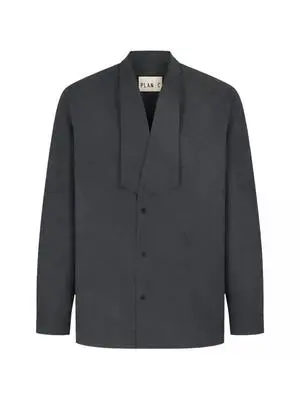 Plan C Scarf-detail Long-sleeve Shirt