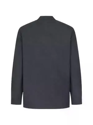 Plan C Scarf-detail Long-sleeve Shirt