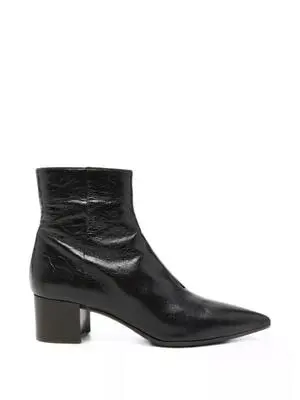 LORENA PAGGI Pointed-toe Leather Ankle Boots - Brown