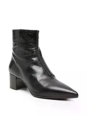 LORENA PAGGI Pointed-toe Leather Ankle Boots