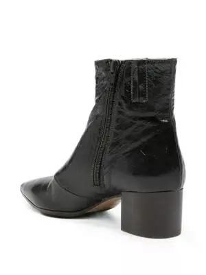 LORENA PAGGI Pointed-toe Leather Ankle Boots