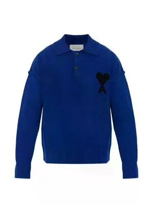 AMI Paris De Coeur Polo Shirt - Blue