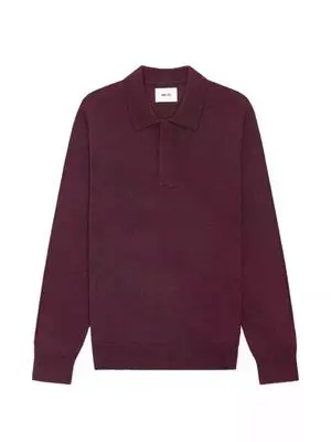 Nn07 Emerson Mouline-knit Polo Sweater - Red