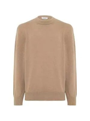 LANEUS Crew-neck Knitted Sweater - Neutrals
