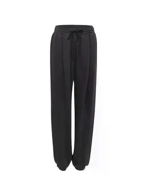 OPEN YY Drawstring Pleated Trousers - Black