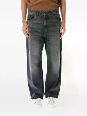Carhartt Work In Progress Brandon Logo-patch Washed Jeans - Black