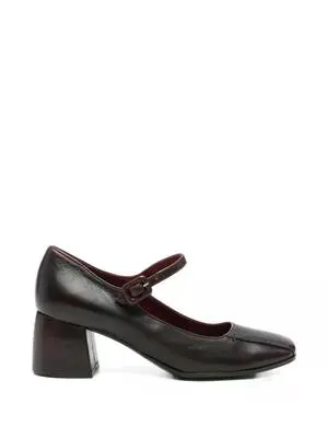 LORENA PAGGI Buckle-fastening Leather Pumps - Brown