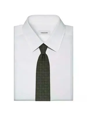 FERRAGAMO Micro-pattern Silk Tie