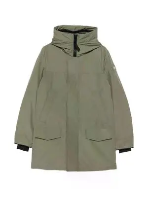Canada Goose Hooded Logo-patch Coat - Green
