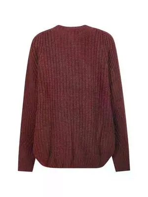 ROTATE BY BIRGER CHRISTENSEN Logo-intarsia Ribbed-knit Sweater