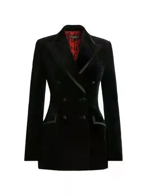 Dolce & Gabbana Turlington Double-breasted Jacket In Velvet