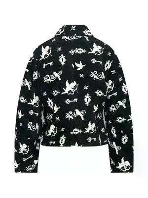 RENLI SU Cupid-print Cropped Jacket