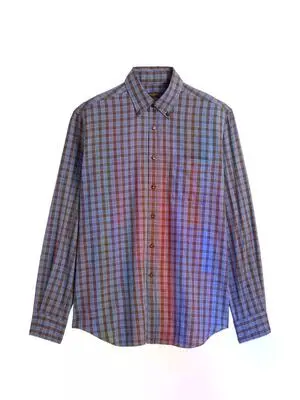 SLOWEAR Glanshirt Check-pattern Shirt - Brown