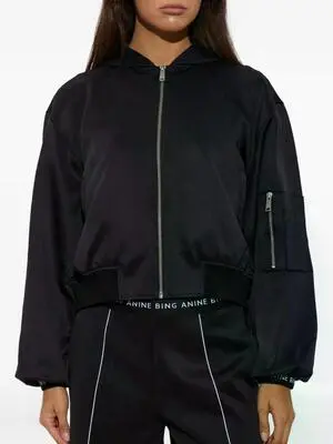ANINE BING Sarita Hooded Bomber Jacket