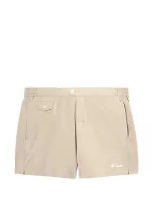 MC2 SAINT BARTH Capferrat Logo-embroidered Shorts - Neutrals