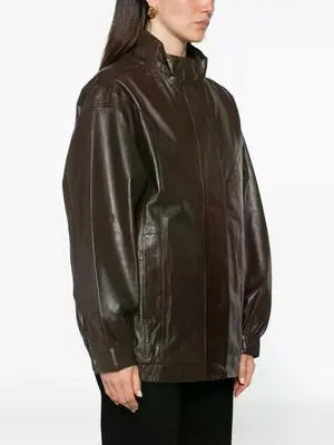 THE GARMENT Leather High-neck Jacket