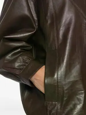 THE GARMENT Leather High-neck Jacket