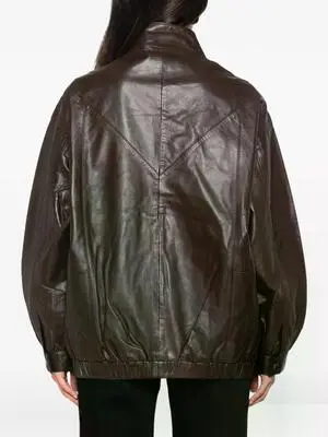 THE GARMENT Leather High-neck Jacket