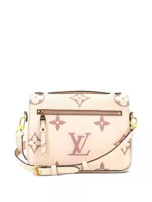 LOUIS VUITTON Pochette Metis Bicolor Monogram Empreinte Giant Crossbody Bag - Neutrals