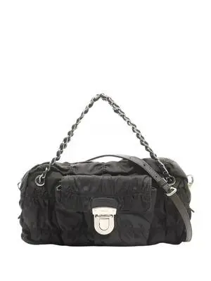 Prada 2000-2013 Tessuto Gaufre Chain Satchel