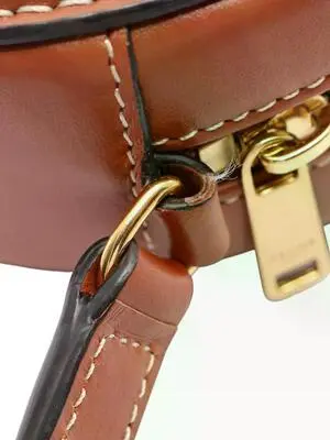 Celine 2000-2026 Small Calfskin Cuir Triomphe Oval Crossbody Bag - Brown