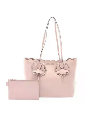 Miu Miu 2010-2026 Leather Flower Tote Bag - Pink