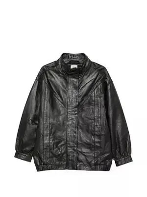 THE GARMENT Panelled Leather Jacket - Black