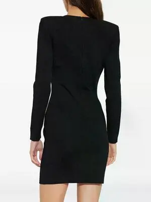 Balmain Button-embellished Padded-shoulder Mini Dress