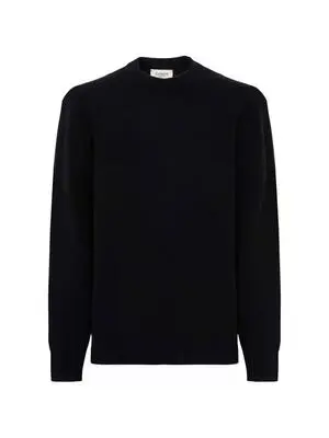 LANEUS Crew-neck Knitted Sweater - Blue