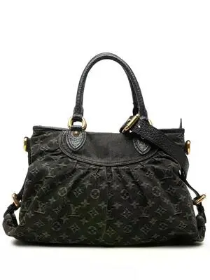 LOUIS VUITTON 2000-2020 Monogram Denim Neo Cabby Mm Satchel - Black