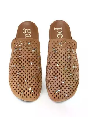 PEDRO GARCIA Braidy Crystal-embellished Flat Mules