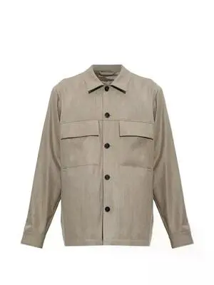 Paul Smith Light Beige Wool-cashmere Flannel Overshirt - Neutrals