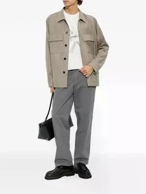 Paul Smith Light Beige Wool-cashmere Flannel Overshirt
