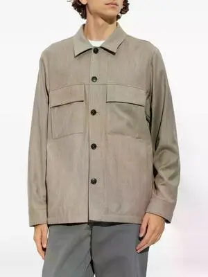 Paul Smith Light Beige Wool-cashmere Flannel Overshirt