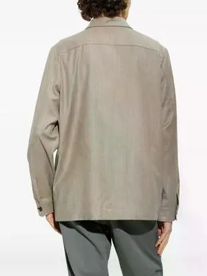 Paul Smith Light Beige Wool-cashmere Flannel Overshirt
