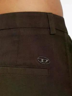 DIESEL® Pleated Wide-leg Trousers