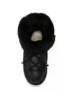 Mou Lace-up Crochet-trim Ankle Boots
