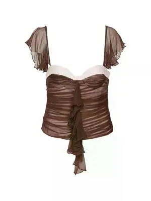 STOLEN STORES Ruffled Ruched Top